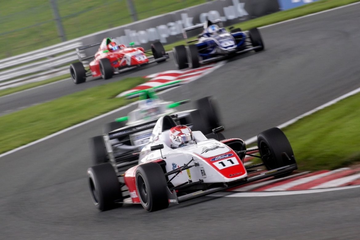 Browning wins second British F4 race at Oulton after last lap clash ...