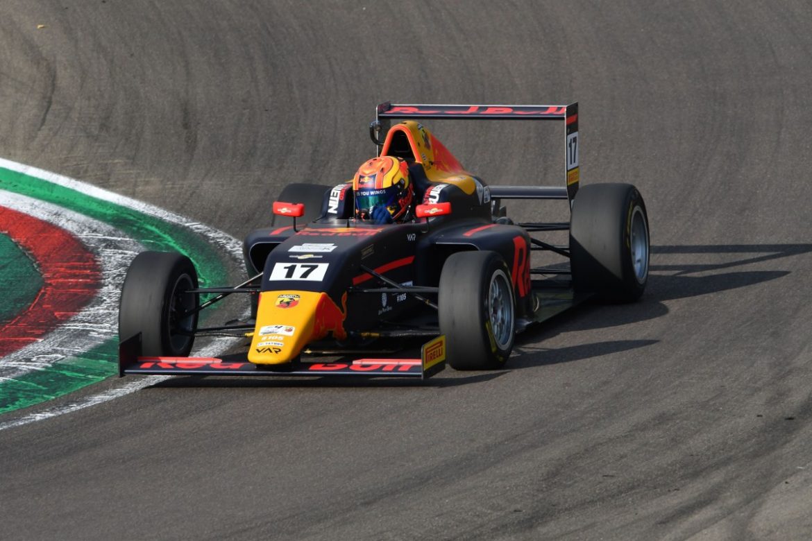 Red Bull junior Edgar wins wet Italian F4 race two at Imola
