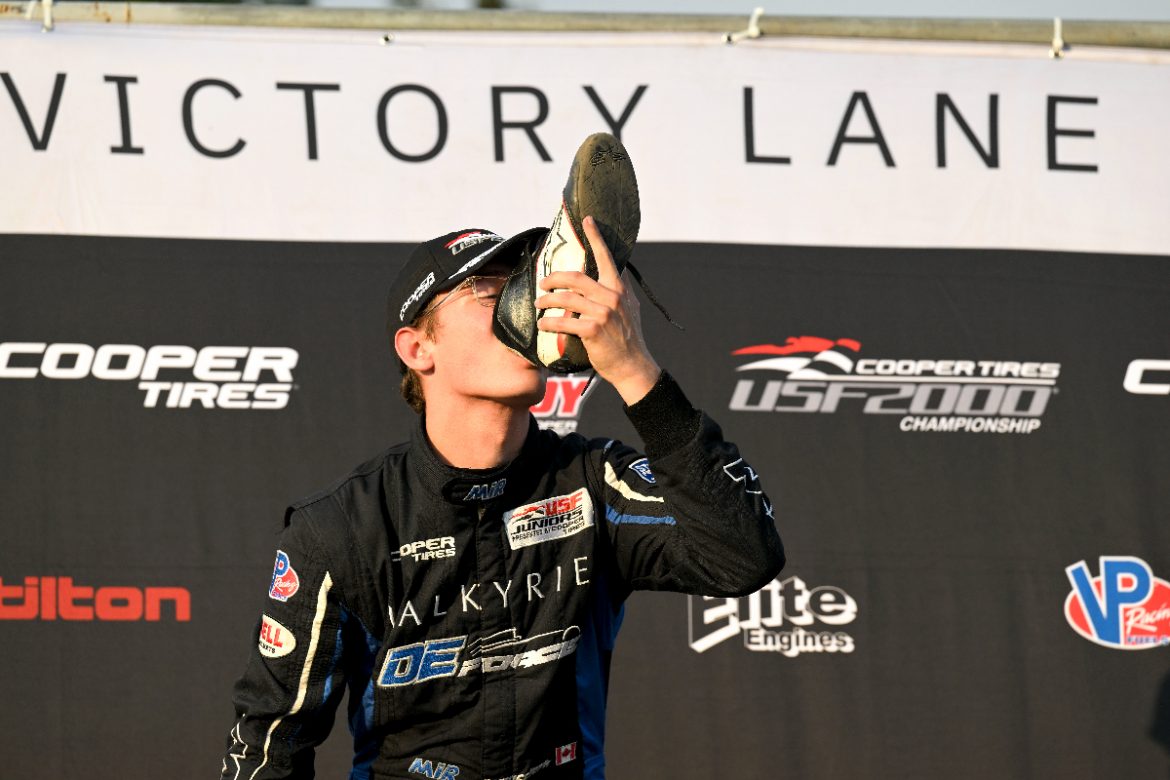 Debutant Clark wins as title rivals collide to set up USF2000 showdown