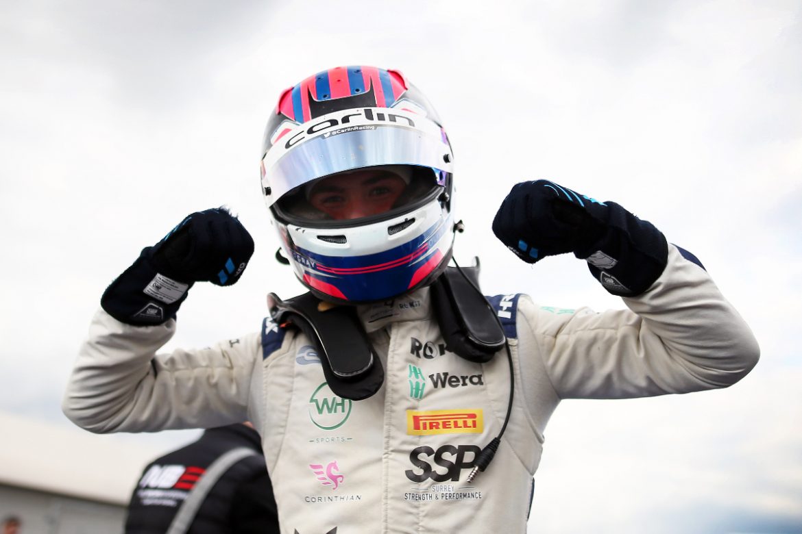 Gray wins safety car-disrupted third British F4 race at Silverstone ...